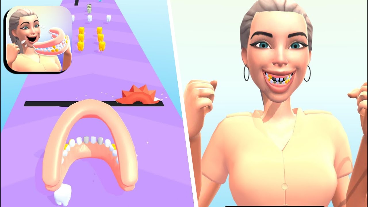 Teeth Run 👄😬 All Levels Gameplay Trailer Android,ios New Game - WACOCA ...