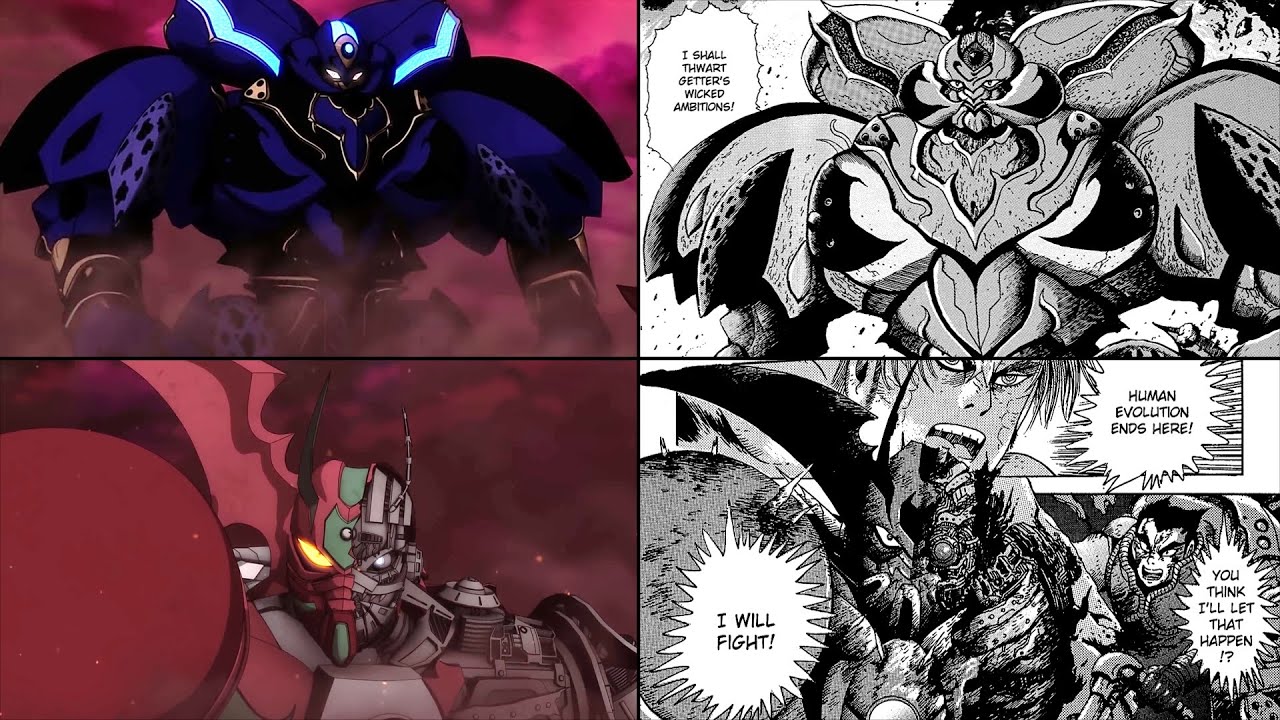 BUG VS GETTER ROBO ARC (MANGA ANIME COMPARISON) l バグ VS ゲッターロボアーク (ゲッター ...