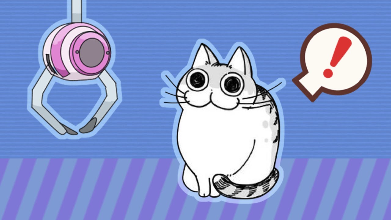 【夜は猫といっしょ】キュルガ VS UFOキャッチャー★ Cute Cat Kyuruga VS UFO Catcher Animation ...