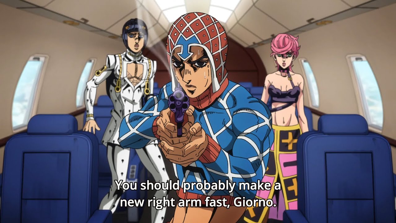 [ジョジョの奇妙な冒険 黄金の風 ]ミスタはジョルノの腕を撃ち、押しつぶした/Mista shot and crushed Giorno's ...