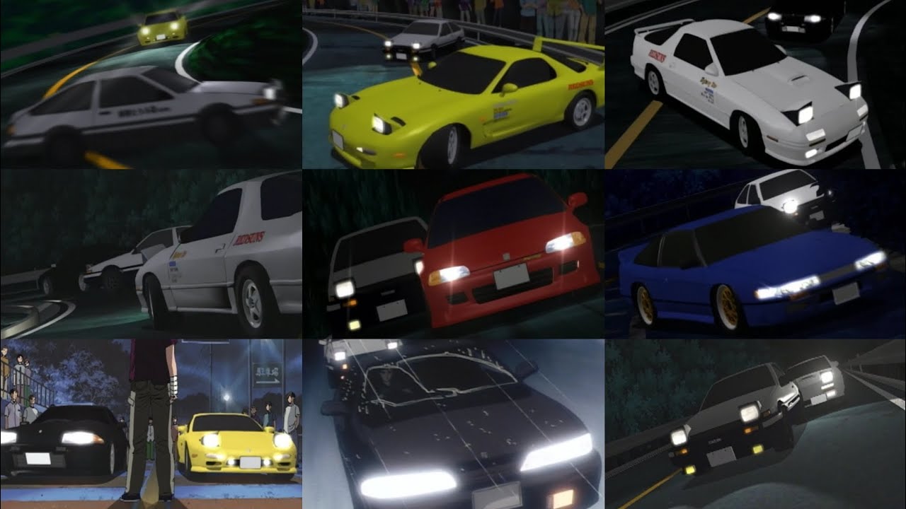 Initial D: Season One Dubbed | All Races Uninterrupted [2 Hours ...