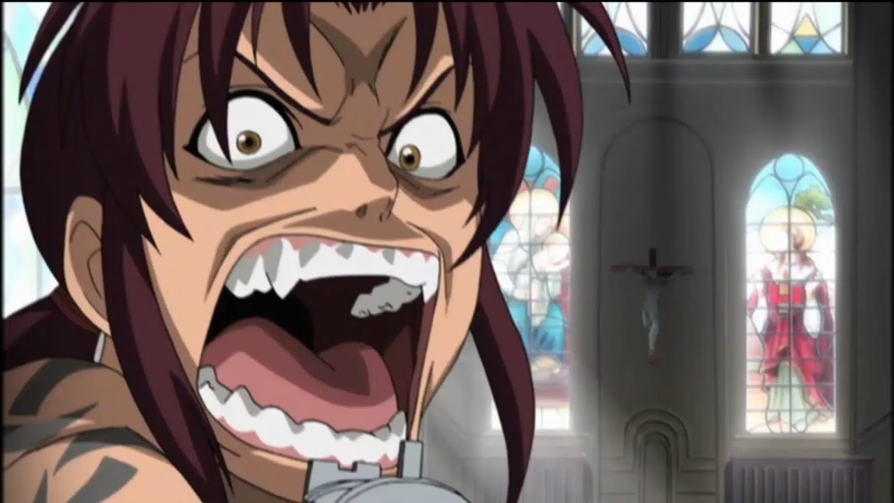 【ブラックラグーン】レヴィ&エダがガチギレ！暴力教会全員参戦‼【BLACK LAGOON】Revy&Eda Very very angry ...