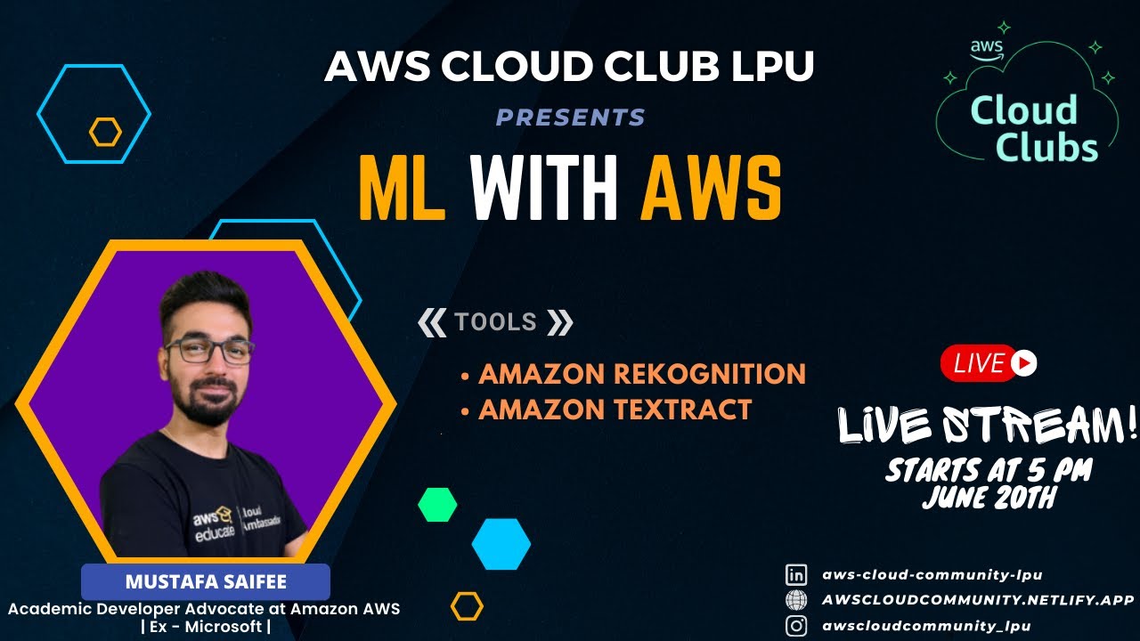 Machine Learning with AWS || amazon Rekognition || amazon Textract ...