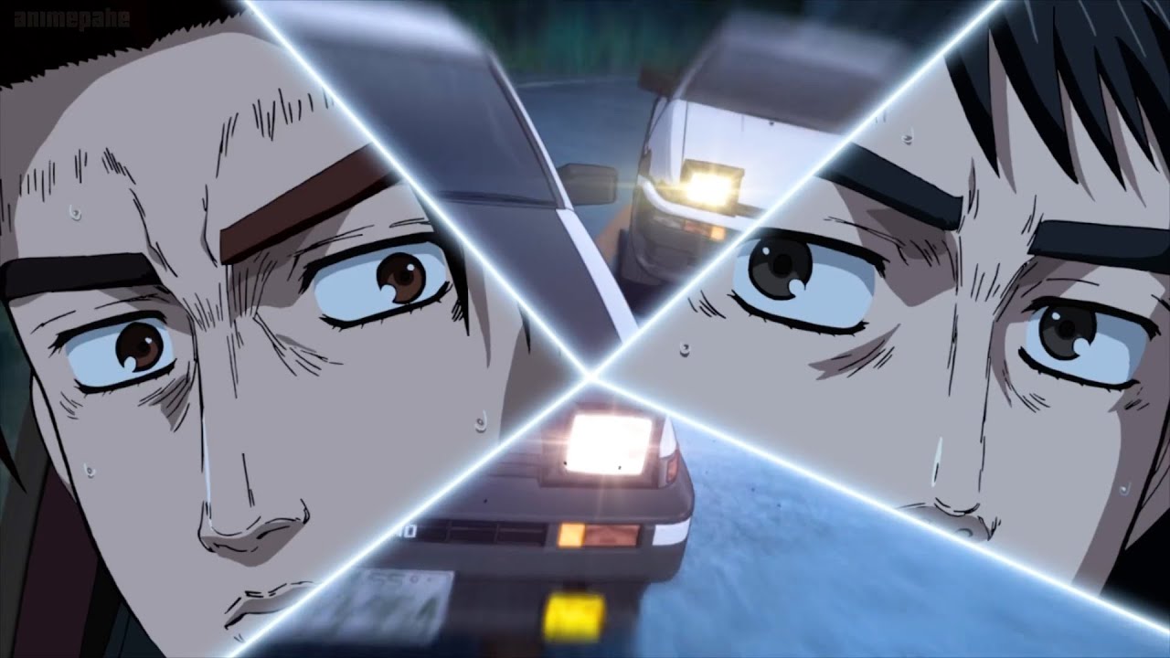 頭文字D | Takumi was surprised by Shinji collision steering through the ...