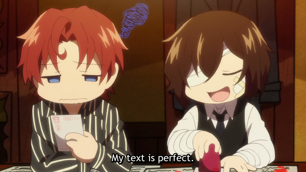 Dazai, Odasaku and Ango make stamps | Bungou Stray Dogs Wan! - WACOCA ANIME