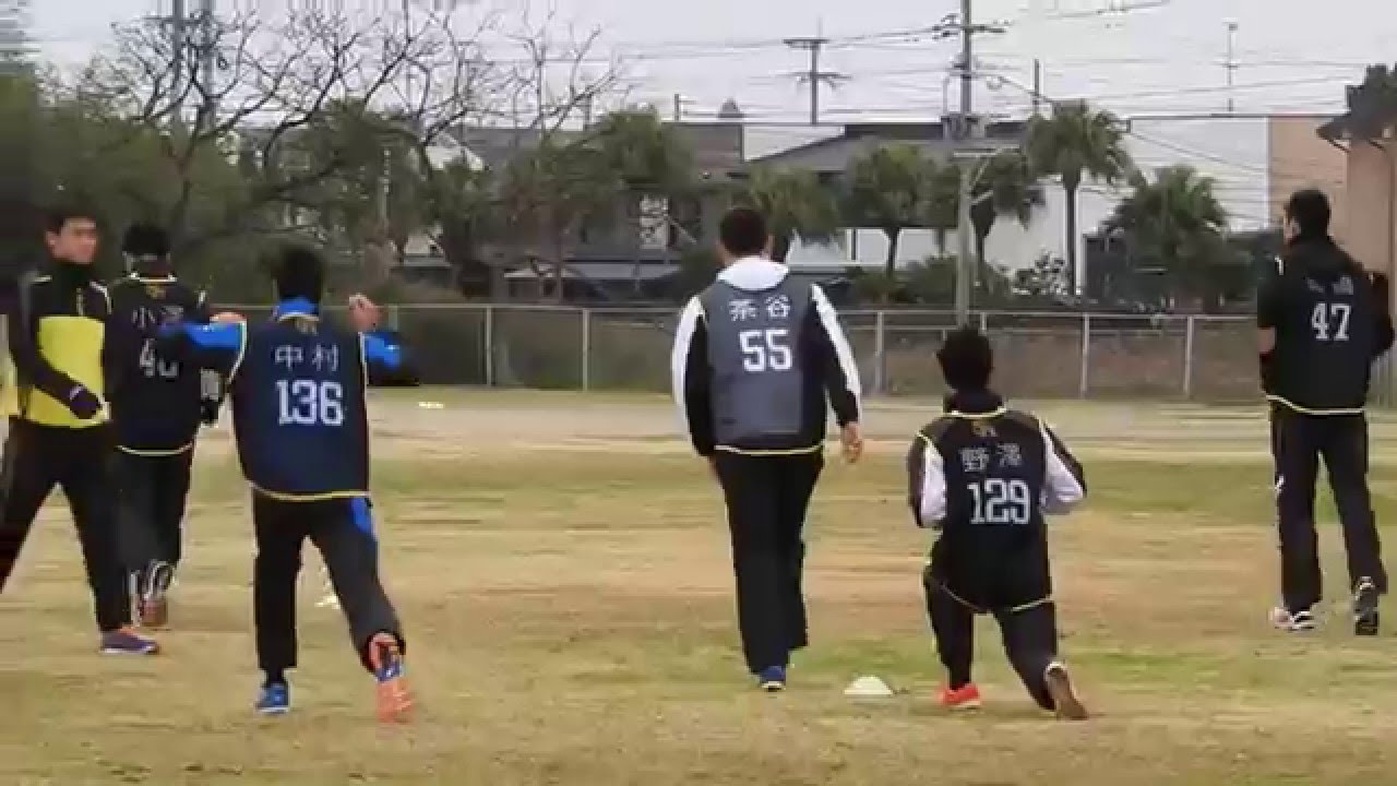 20160109ホークス新人自主トレ2 高橋純平 小澤怜史 谷川原健太 他 - WACOCA BASEBALL