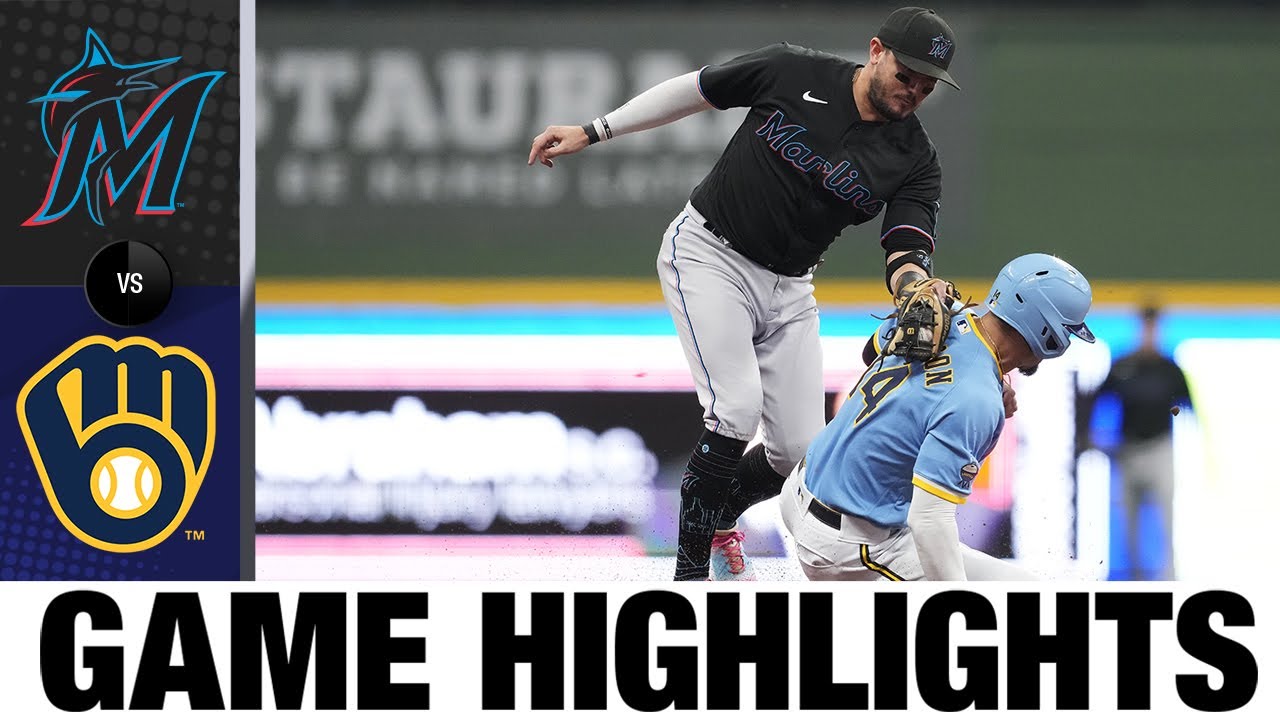 マーリンズ対ブルワーズの試合ハイライト (9/30/22) | MLB ハイライト - WACOCA BASEBALL