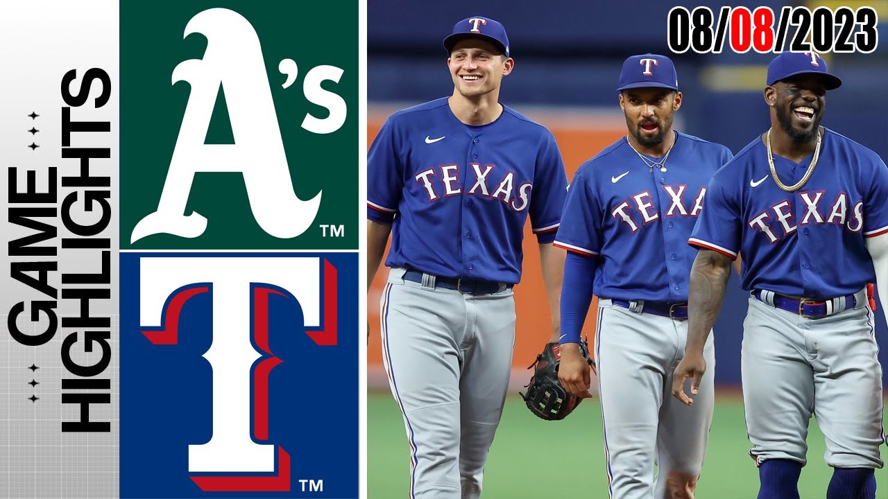 オークランド・アスレチックス VS テキサス・レンジャーズのハイライト | 2023 年 8 月 8 日 | MLB 2023 - WACOCA BASEBALL