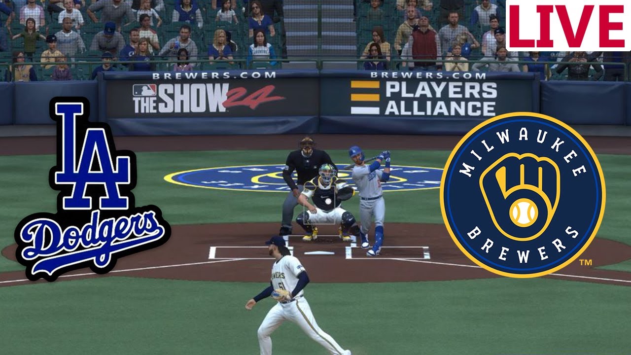 🔴Live🔴LosAngeles Dodgers vs Milwaukee Brewers/ Baseball Spring Training// MLB The Show 2024 ...