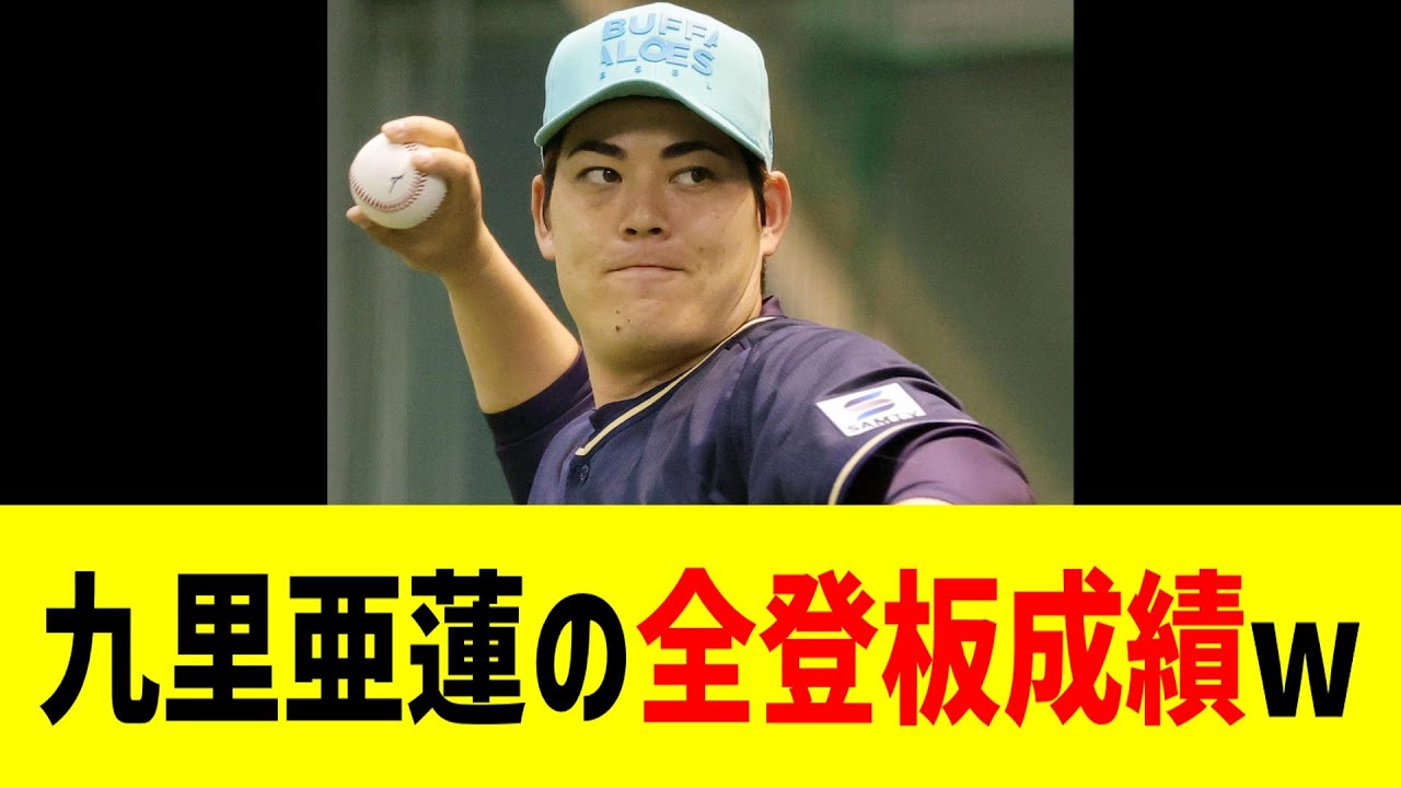 オリックス九里亜蓮の全登板成績ww - WACOCA BASEBALL