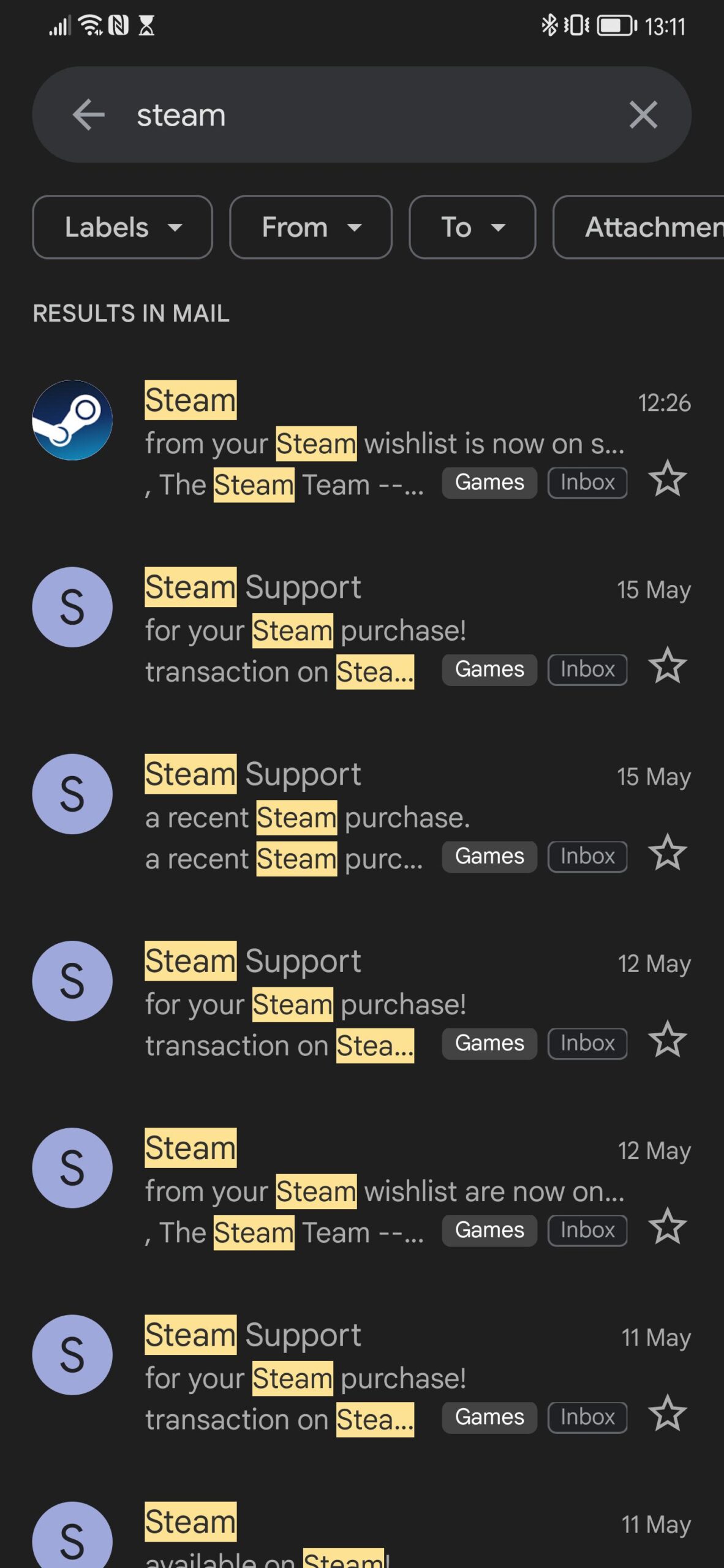 Steam のメールにプロフィール画像が追加されました - WACOCA GAMES