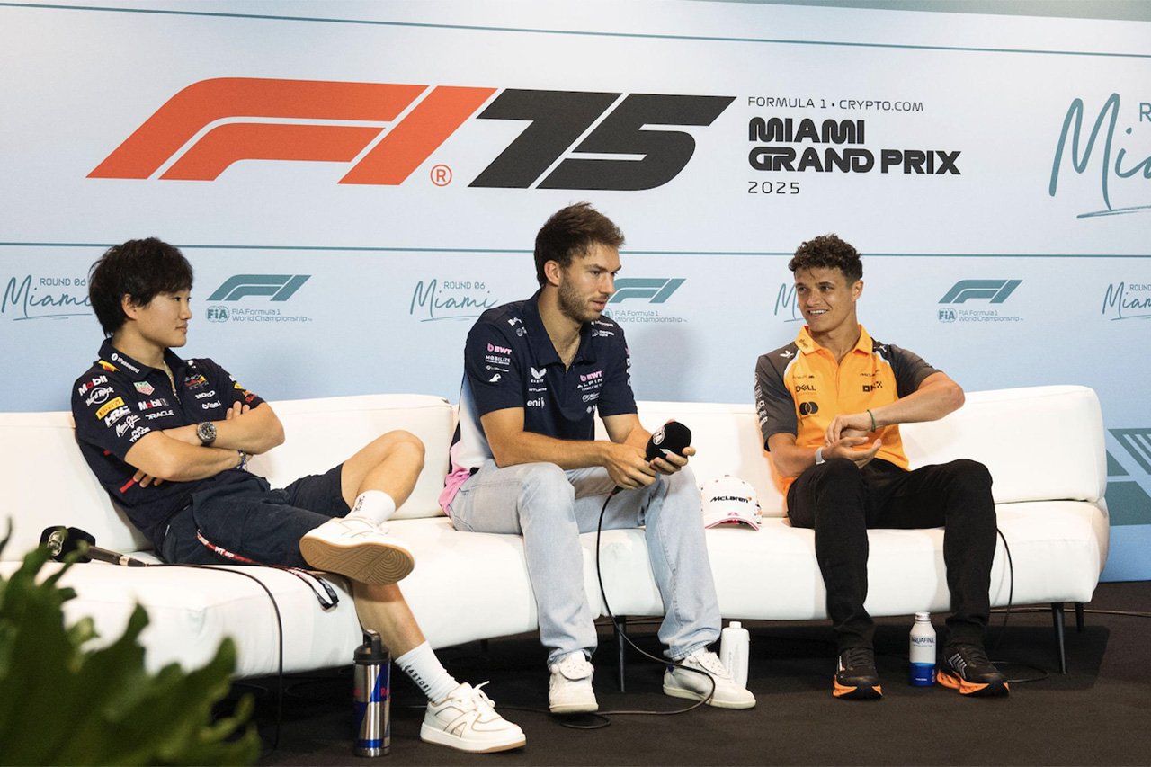 F1マイアミGP：木曜記者会見 Part.1 - 角田裕毅、ガスリー、ノリス - F1-Gate.com - WACOCA NEWS