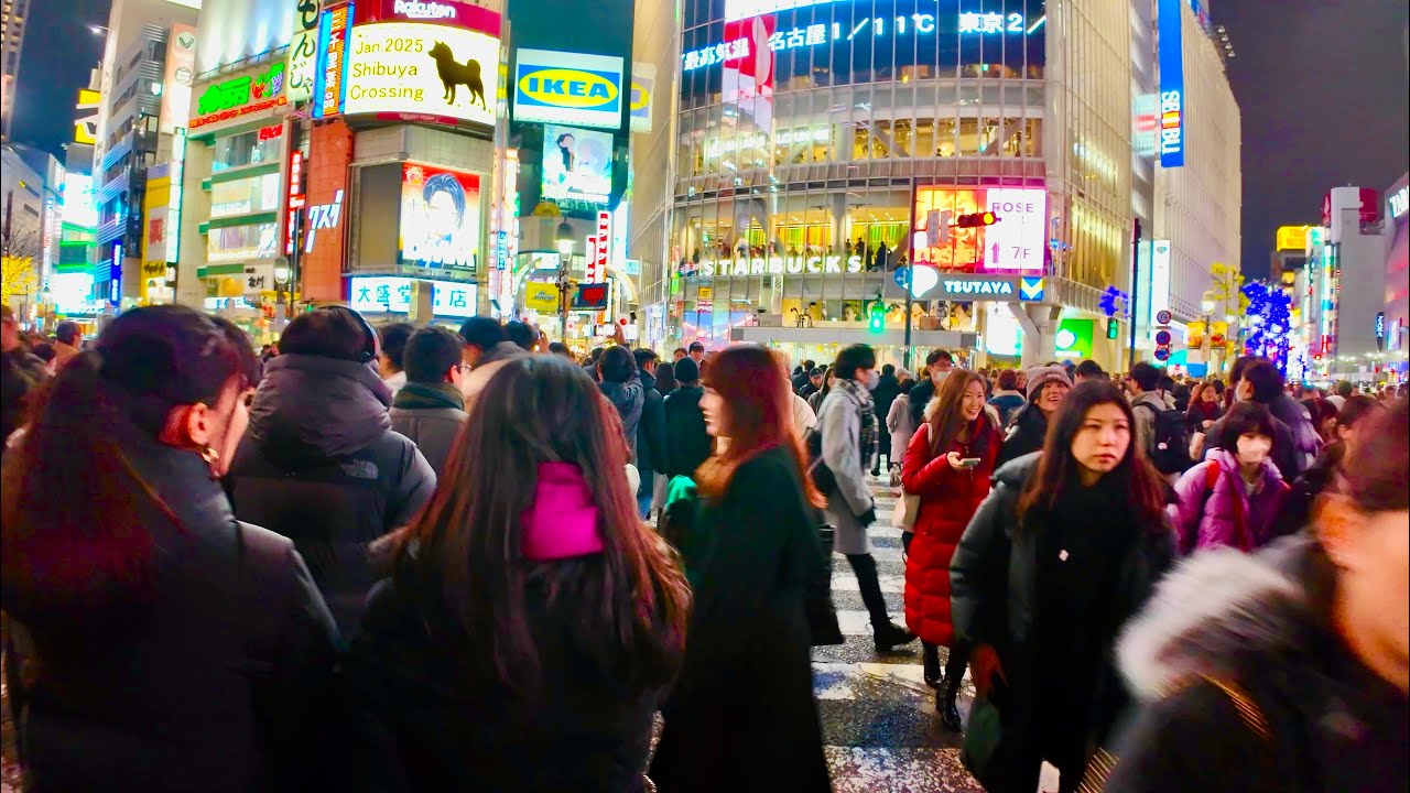 [4K] Shibuya Night Walk. Tokyo, Japan. January, 2025 - WACOCA TOURS