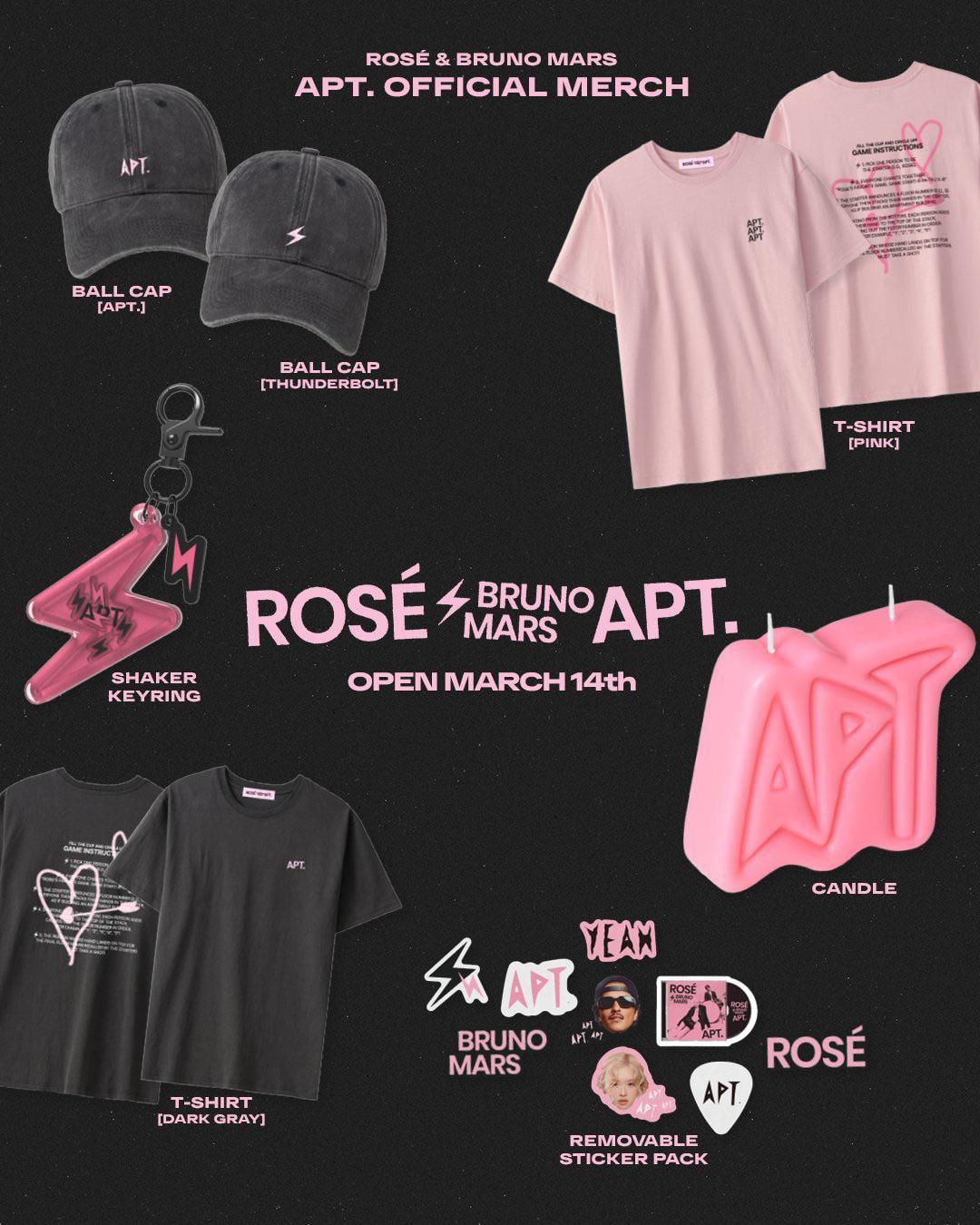 ROSÉ & Bruno Mars - ‘APT.’ Official Merch Round 2, Game Start! - WACOCA